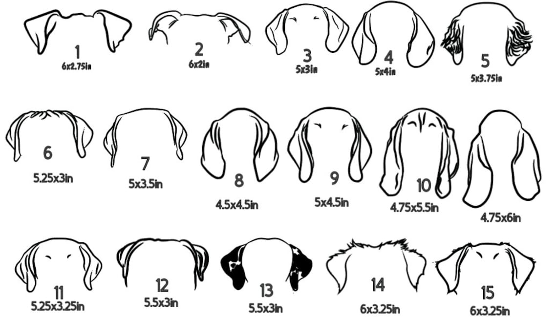 Custom Floppy Dog Ear Decal - Etsy
