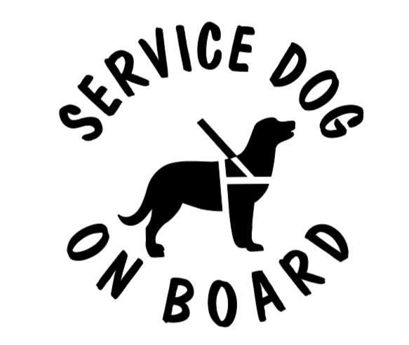 Service Dog on Board Vinyl Decal - Etsy