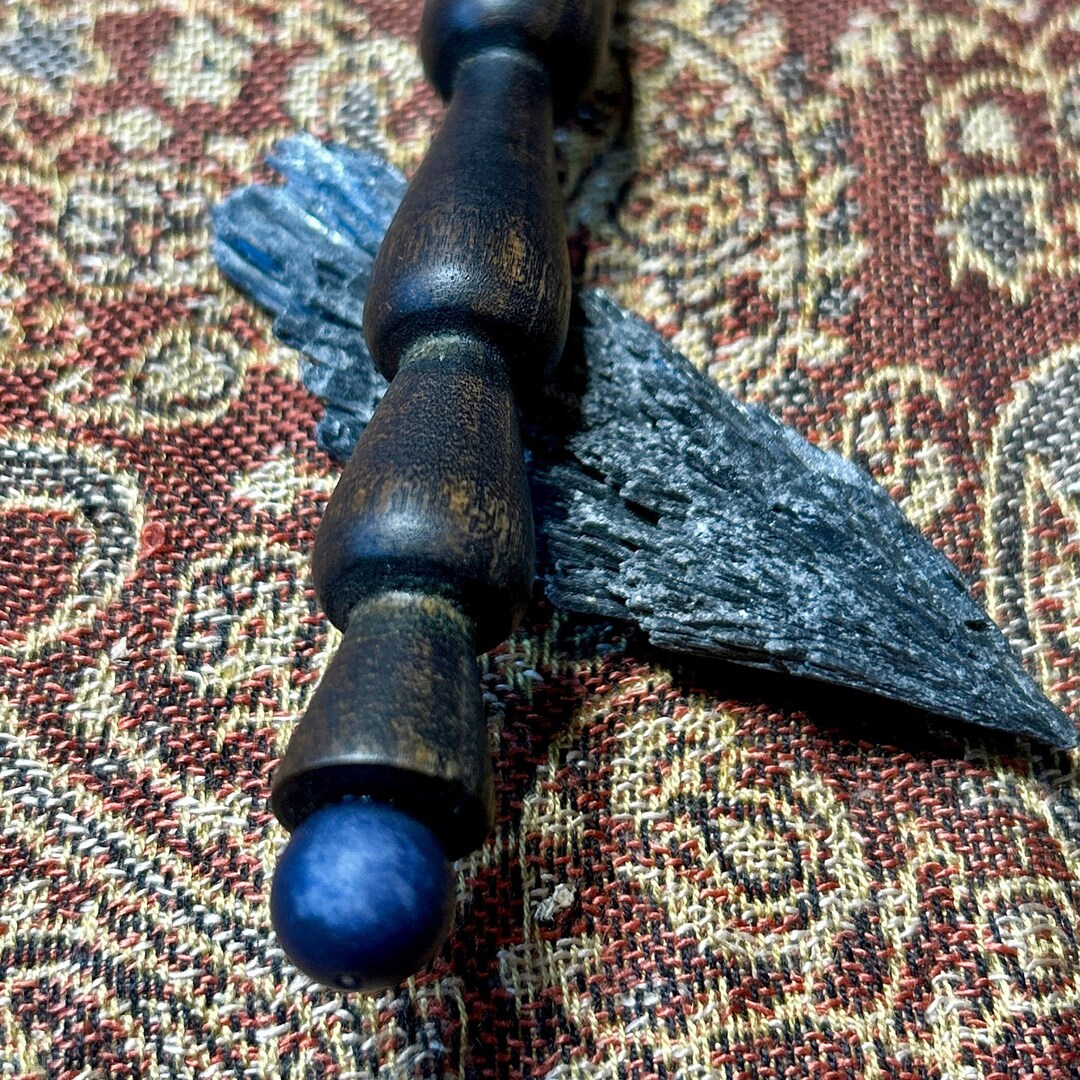 Elder Wand: Aspen Black-brown Magic Wand; Blue Tiger's Eye Stone - Etsy