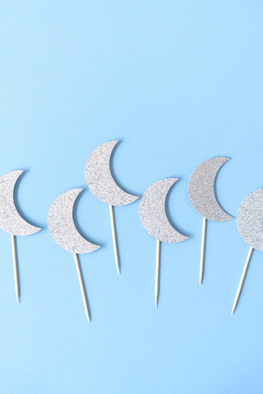 Moon Cupcake Toppers | Two the Moon Party Decor | Twinkle Twinkle Baby ...