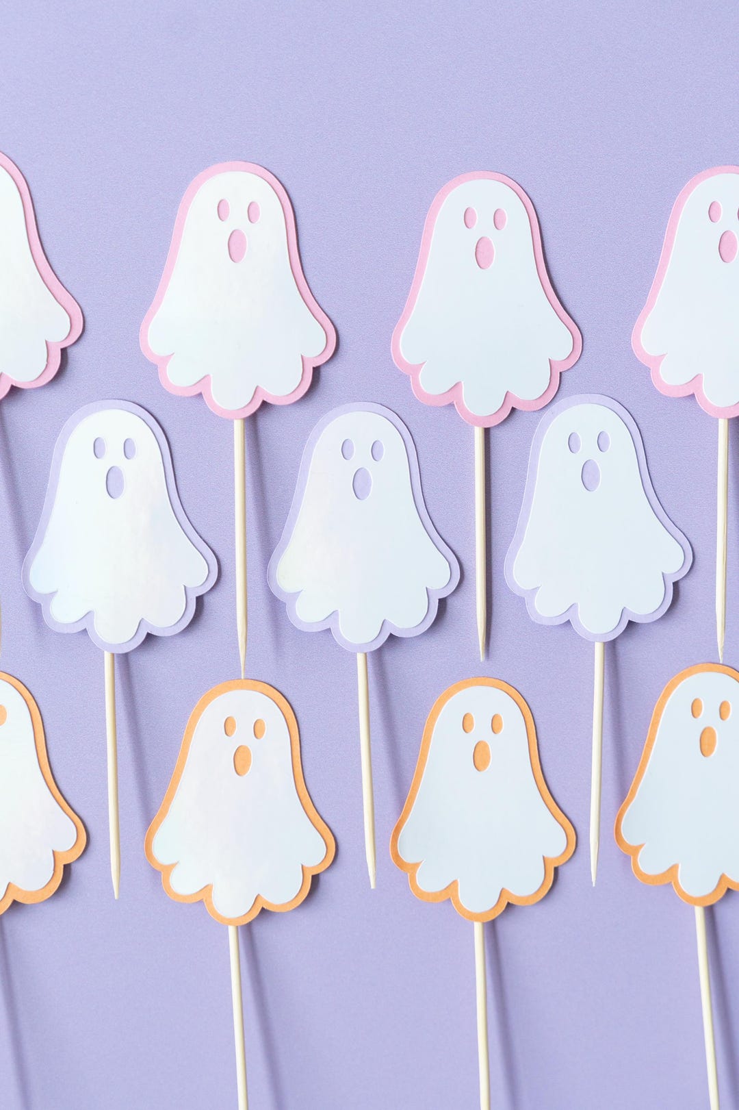 Pastel Ghost Cupcake Toppers: Halloween Party Decorations - Etsy