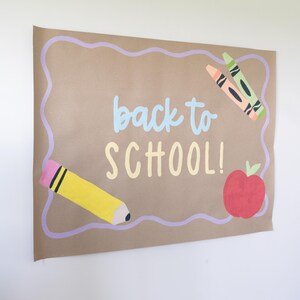 Back to School Hand Painted Banner | Custom Hand Painted Banner - Etsy