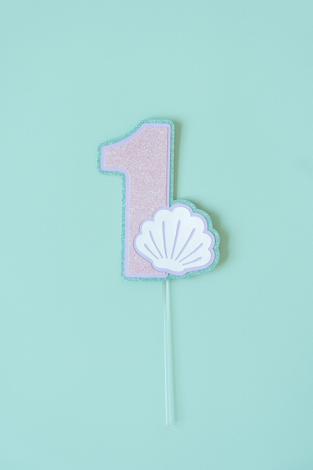 Seashell 1 Cake Topper | Mermaid 1st Birthday Party Decor | Under the ...