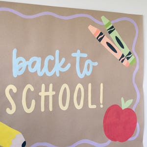 Back to School Hand Painted Banner | Custom Hand Painted Banner - Etsy