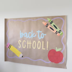 Back to School Hand Painted Banner | Custom Hand Painted Banner - Etsy