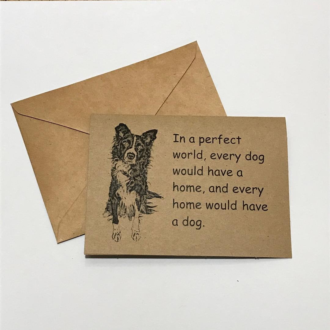 4x5 Inch Dog Note Cards, Blank Border Collie Note Cards, Blank Note ...