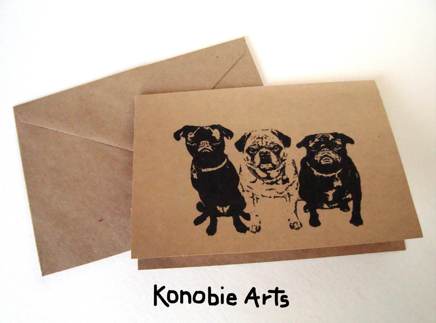 Pug Note Cards, Pug Lover Gift, Handmade Note Cards - Etsy