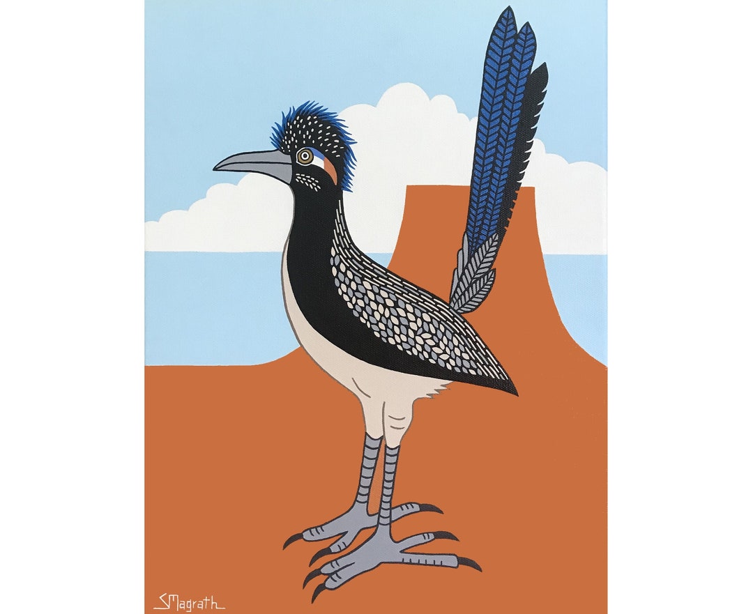 Print Titled "desert Road Runner #2" by Artist Sandy Magrath - Etsy