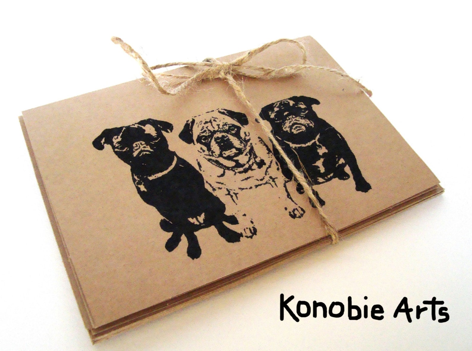 Pug Note Cards, Pug Lover Gift, Handmade Note Cards - Etsy