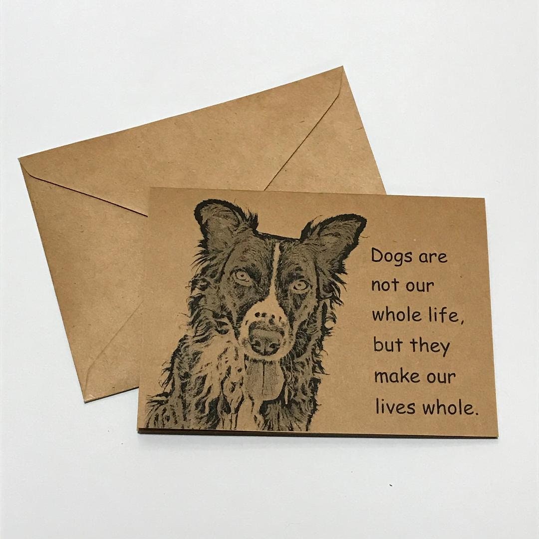 4x5 Inch Dog Note Cards Blank Border Collie Note Cards Blank - Etsy