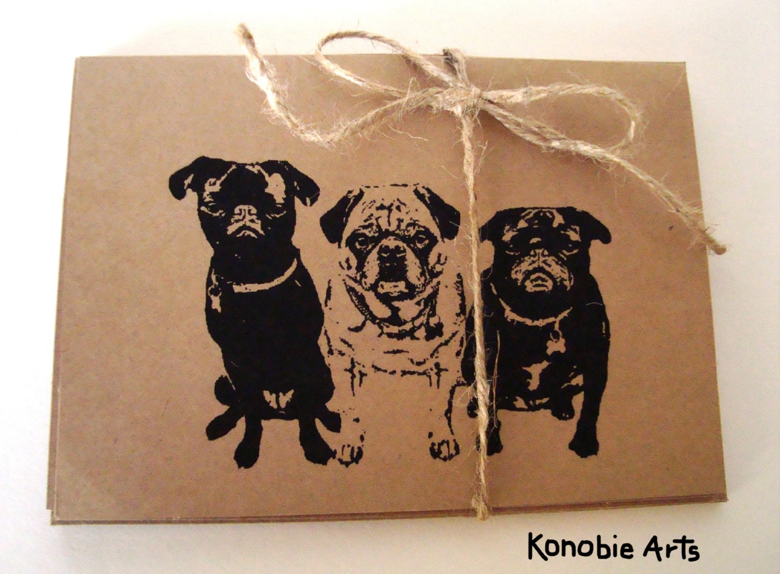 Pug Note Cards, Pug Lover Gift, Handmade Note Cards - Etsy