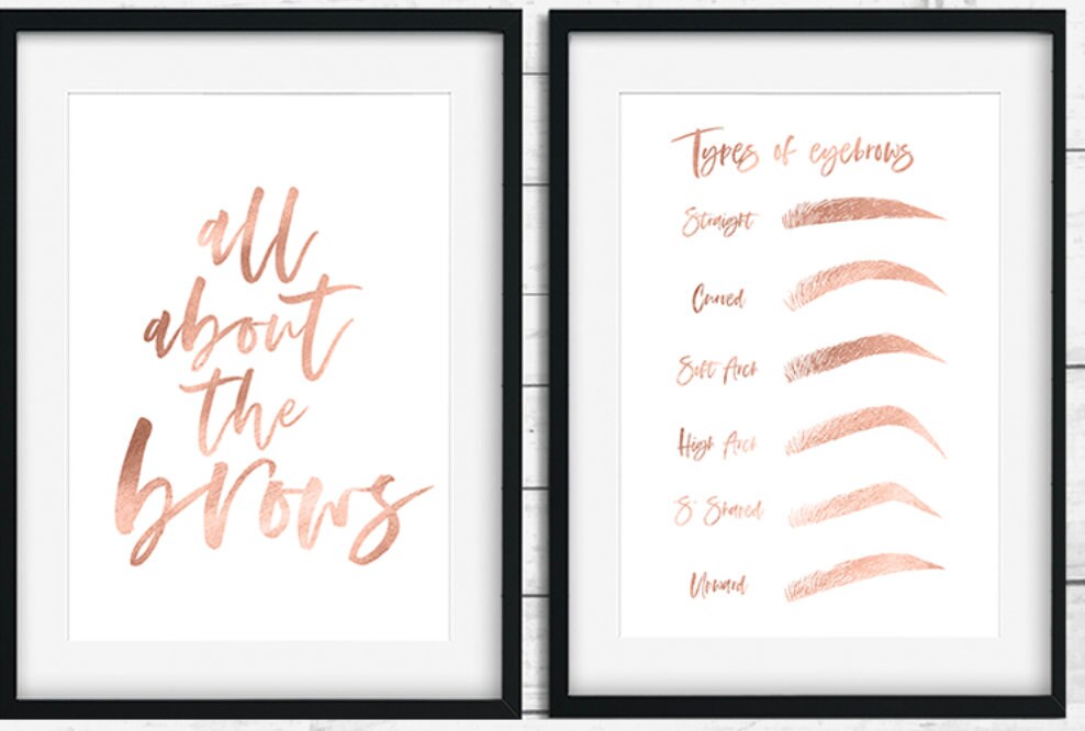 Brows FASHION ART Fashion Wall Art Typography Print - Etsy UK