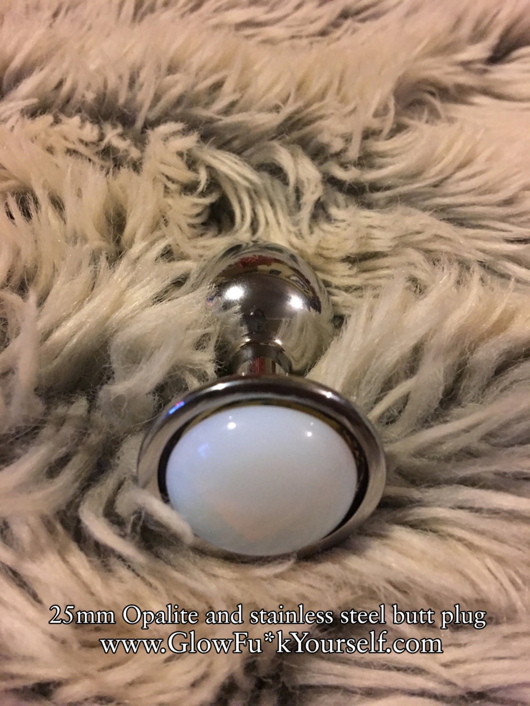 25mm Opalite Butt Plug Small Stainless Steel, Crystal Healing Bdsm Adult Toy Mature - Etsy