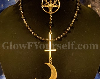 Inverted Cross Rosary - Etsy