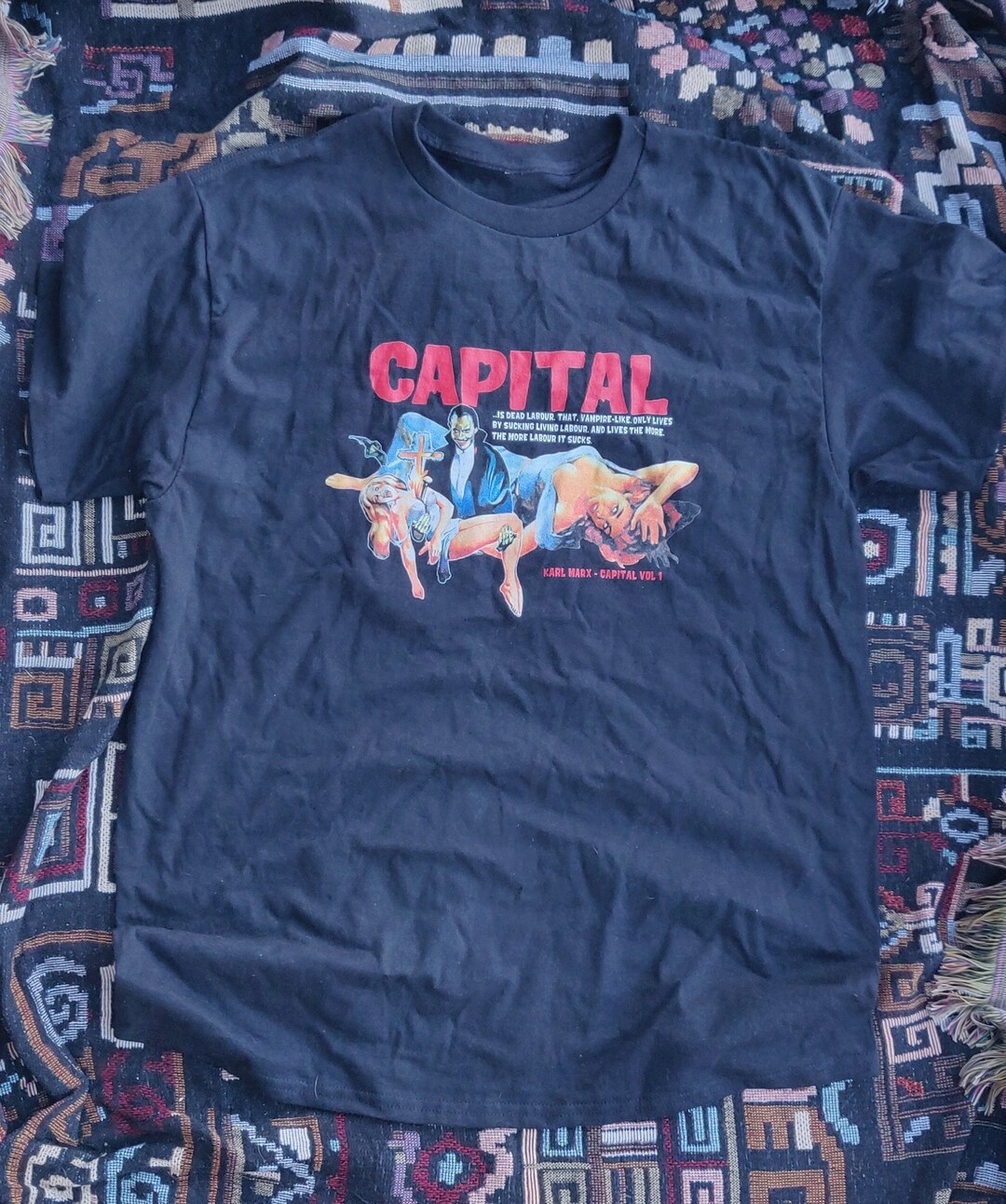 Capital Vampire - Karl Marx Quote T Shirt Black - Etsy