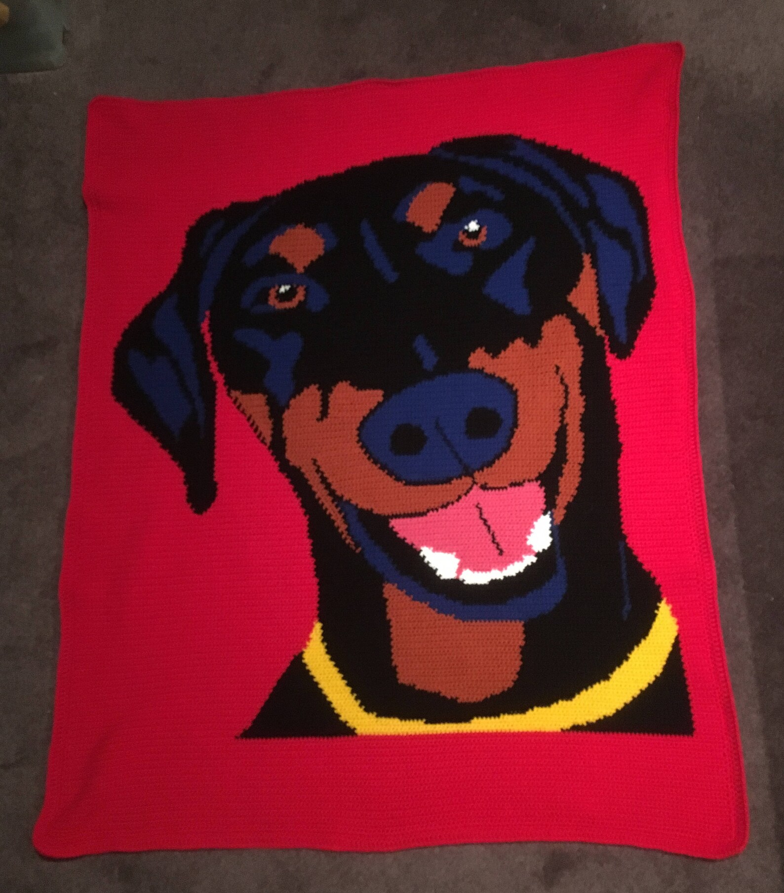 Doberman Blanket - GRAPH PATTERN ONLY - Etsy Australia