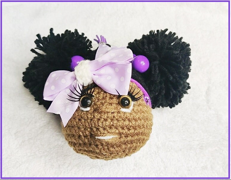 Dangle Diva Afro Puff Crochet Keychain Pattern - Etsy