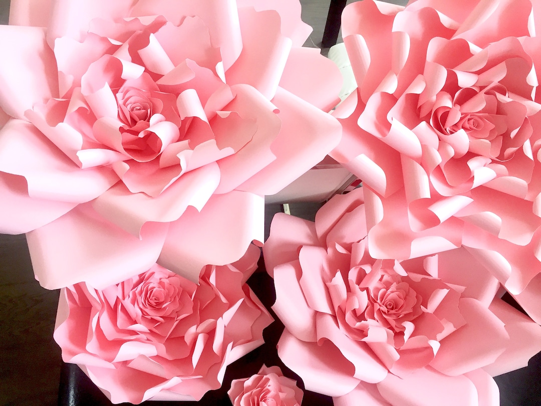 Giant Pink Paper Flower Backdrop,giant Pink Paper Flower Wedding ...