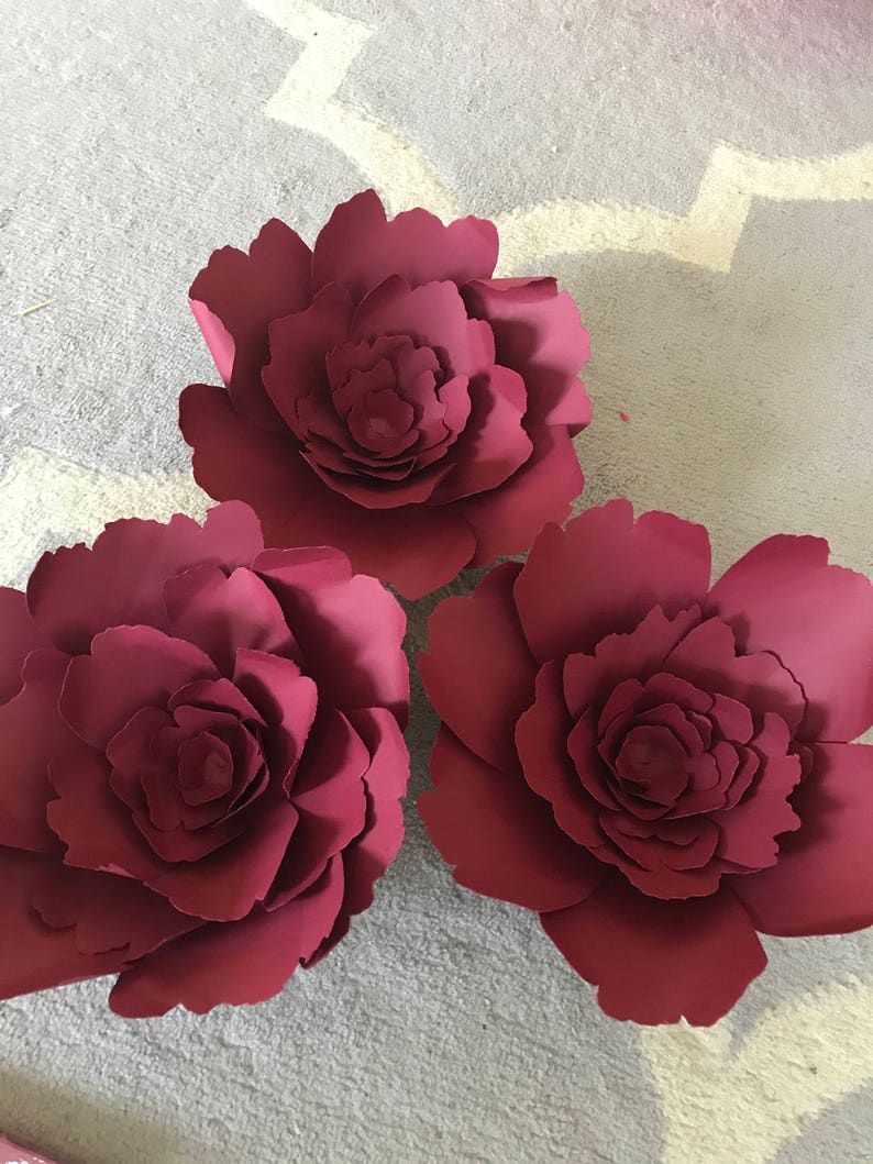 Giant Maroon Paper Flower Backdrop,giant Paper Flower Wedding Backdrop ...