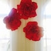 Giant Red Paper Flower Backdrop, Flower Backdrop,red Paper Flower ...