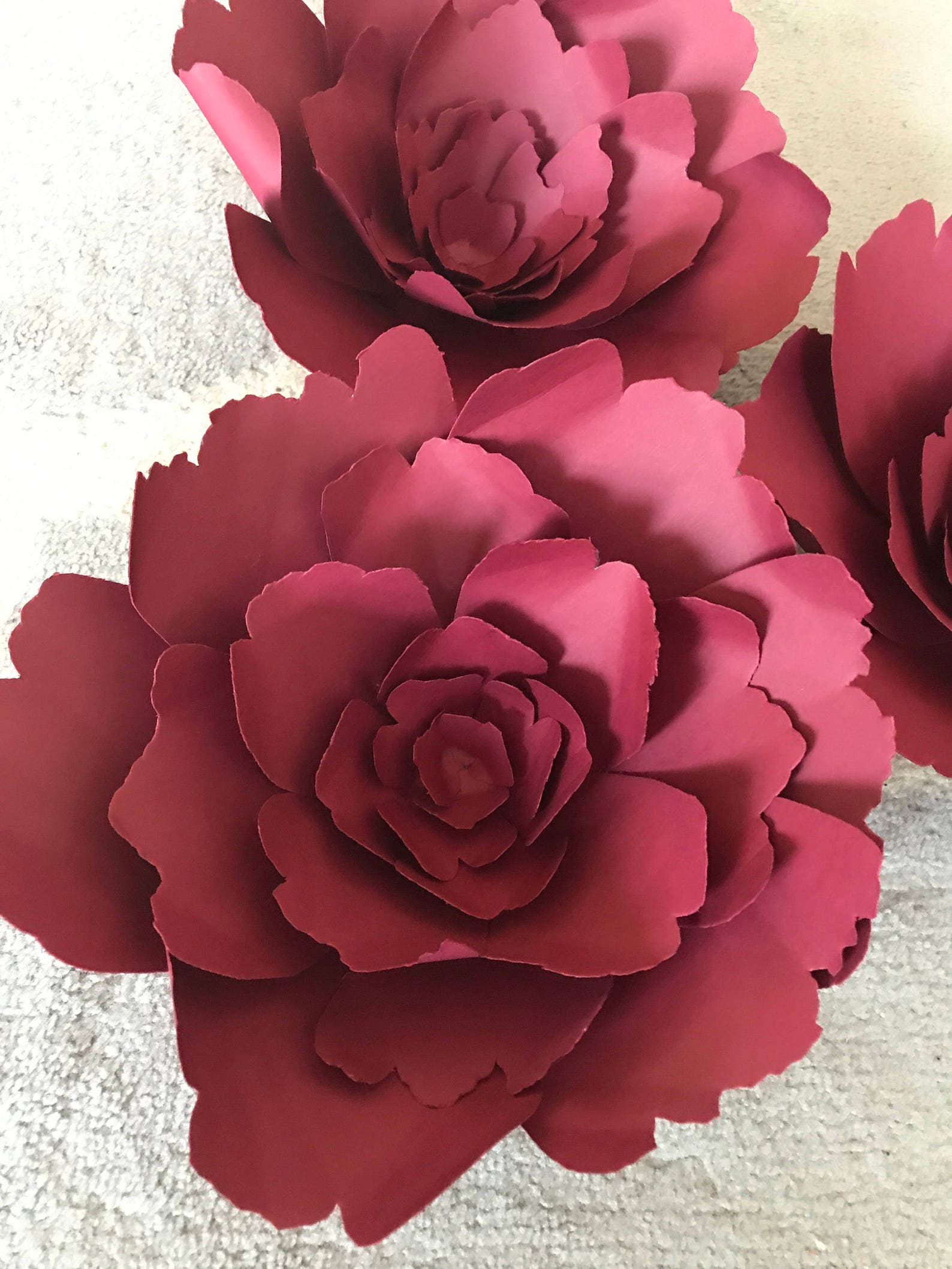 Giant Maroon Paper Flower Backdrop,giant Paper Flower Wedding Backdrop ...