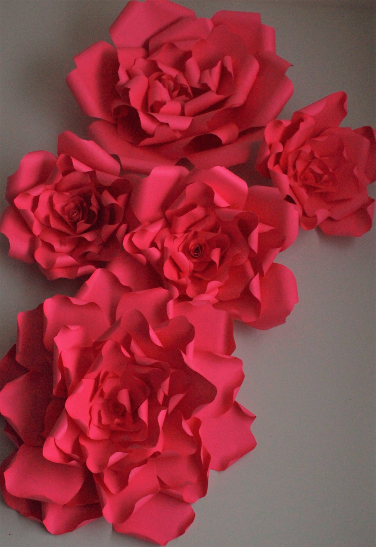 Giant Red Paper Flower Backdrop, Flower Backdrop,red Paper Flower ...