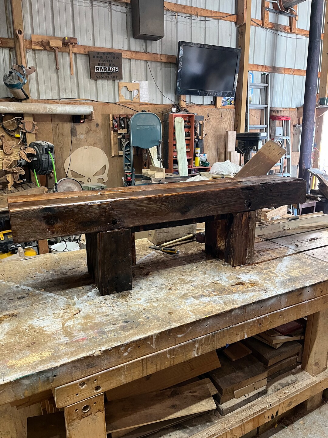Barn Beam Bench - Etsy