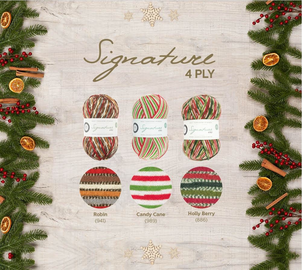 Christmas Sock Yarns West Yorkshire Spinners Signature 4 ply | Etsy