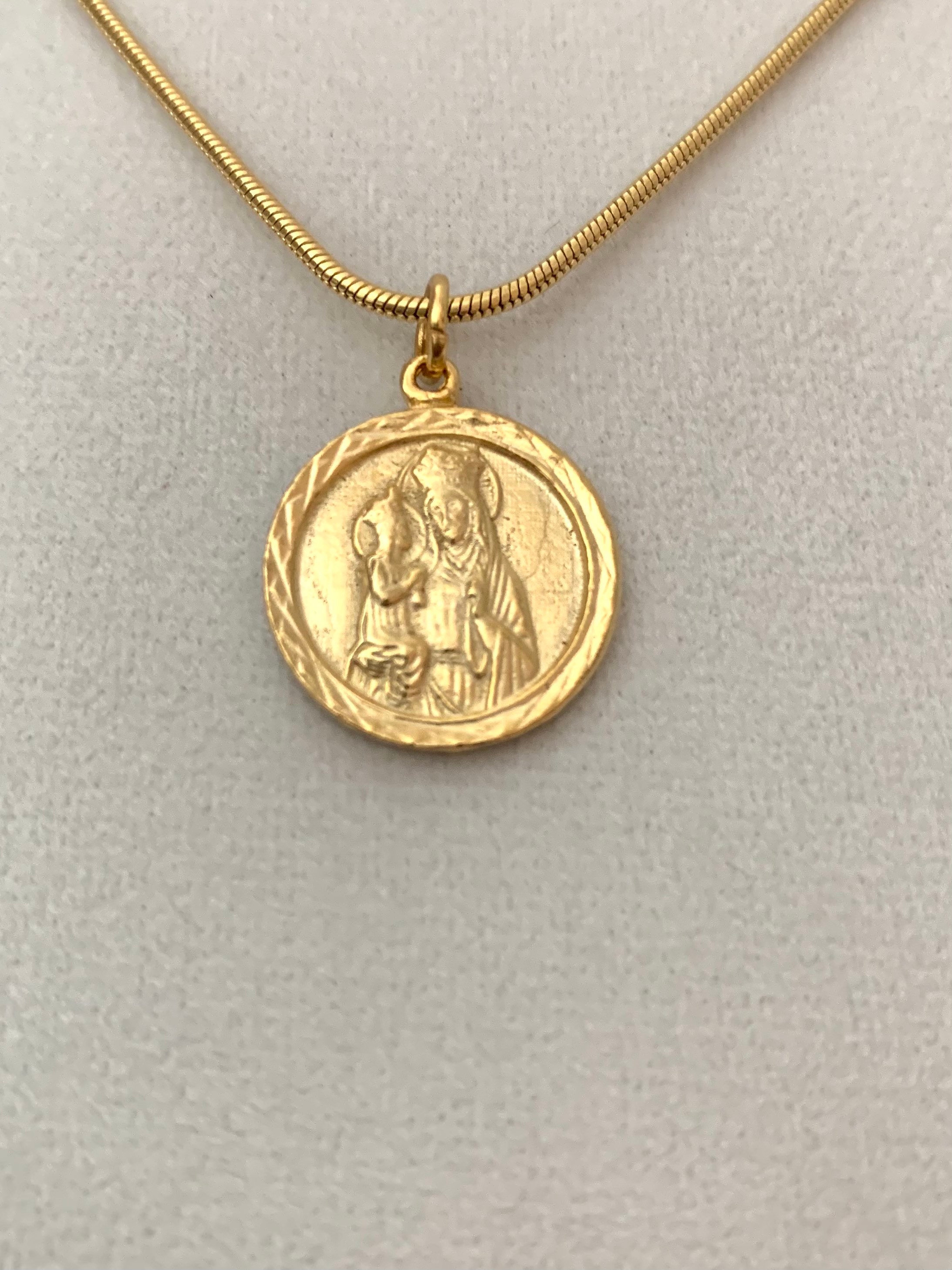 Saint Anne St Anne Gold Plated Pendant Religious Medal - Etsy
