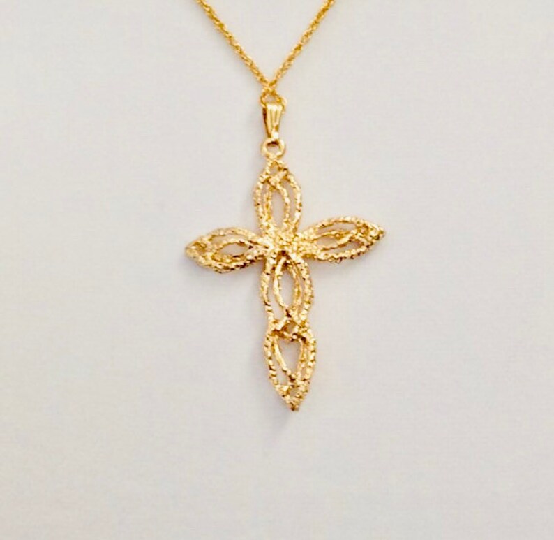 Vintage Retro Cross Gold Plated Cross Religious Cross - Etsy