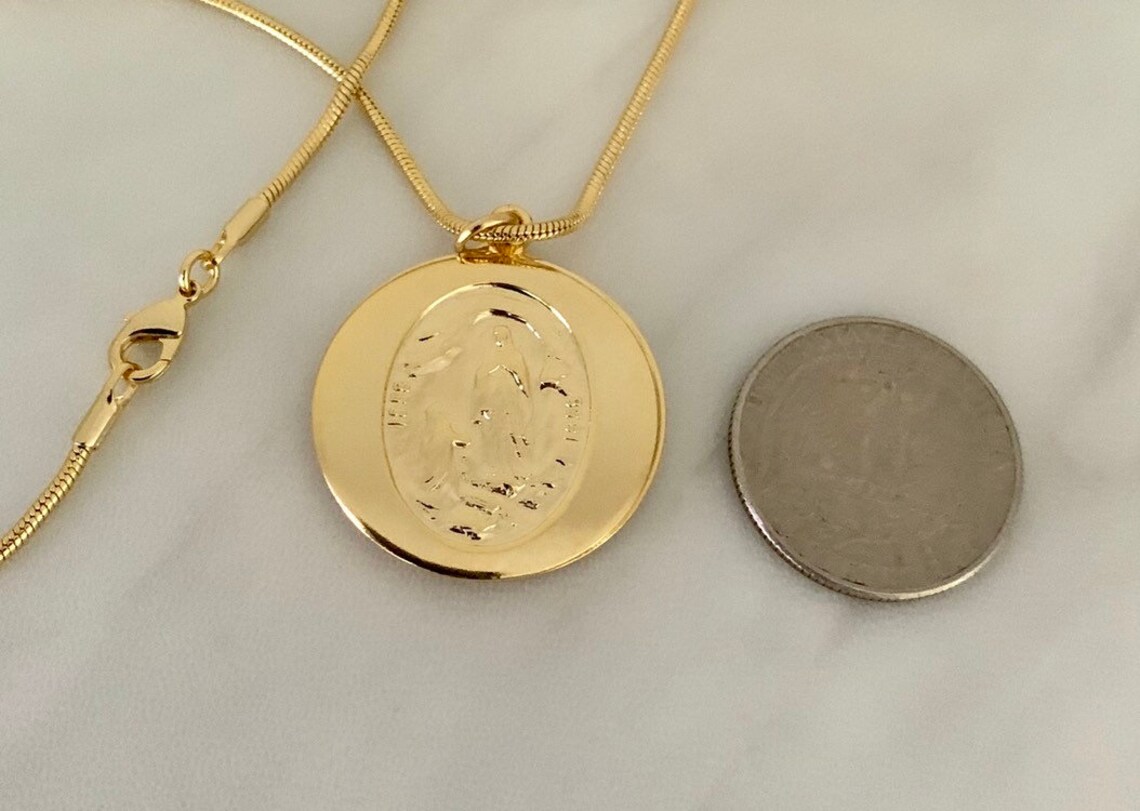 Ave Maria Prayer Locket Hail Mary Prayer Locket Christian - Etsy