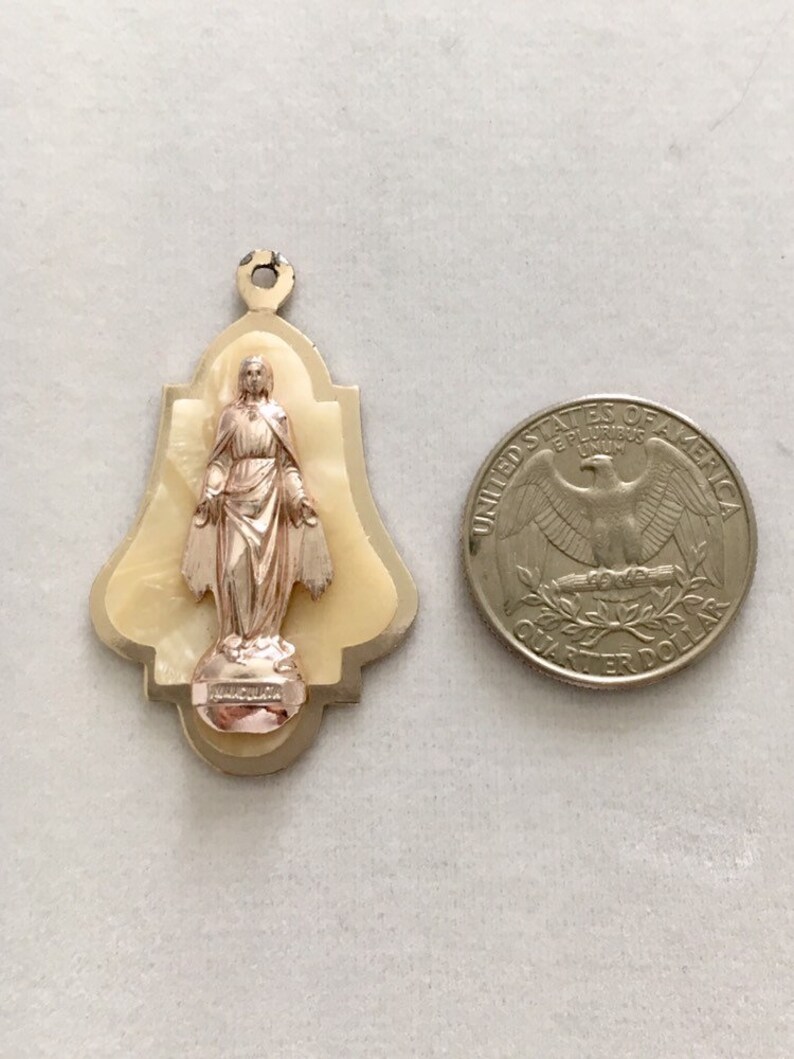 Miraculous Virgin Mary medallion Immaculate Mary medallion | Etsy