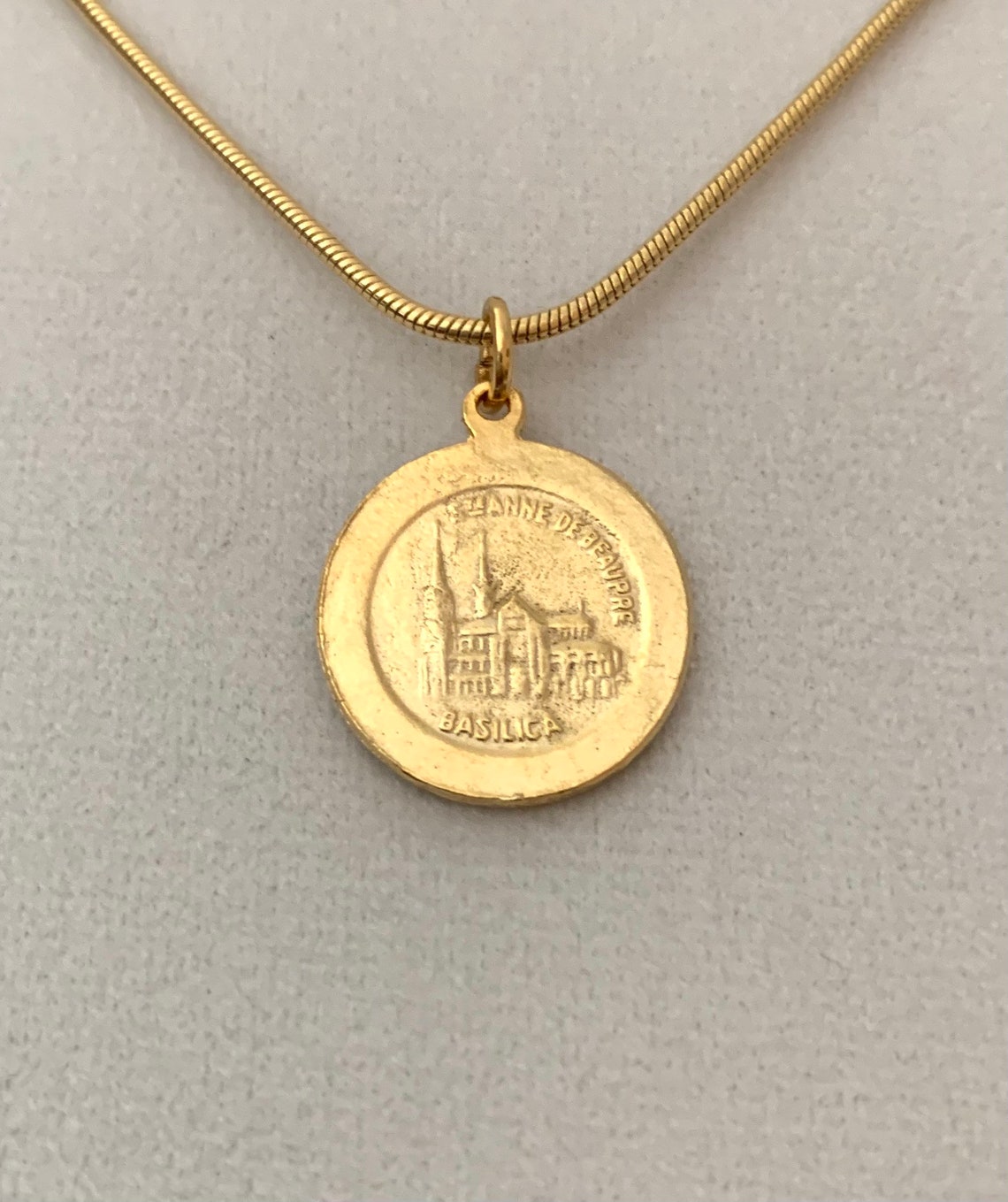 Saint Anne, St Anne Gold Plated Pendant, Religious Medal, Religious ...
