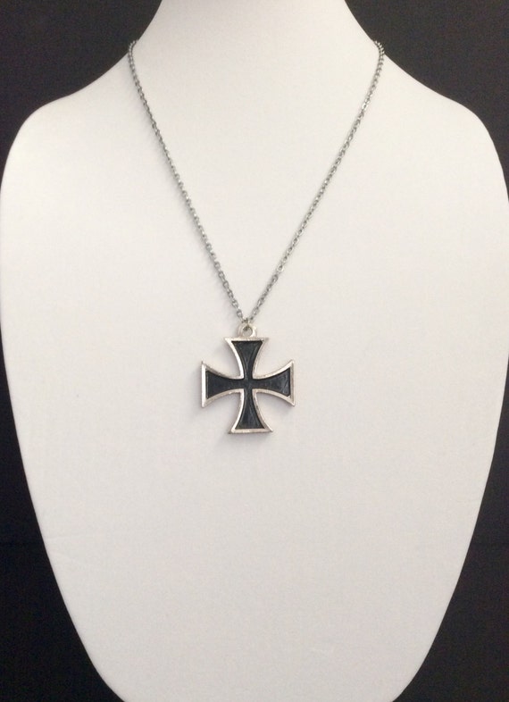 Vintage Patte Cross Men's Cross Black Enamel Cross - Etsy