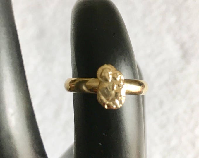 Vintage Religious Ring, Saint Joseph and Baby Jesus Ring, Gold Overlay ...
