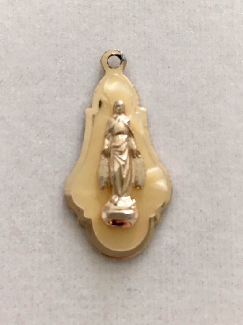 Miraculous Virgin Mary medallion Immaculate Mary medallion | Etsy