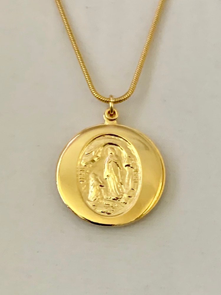 Ave Maria Prayer Locket Hail Mary Prayer Locket Christian - Etsy
