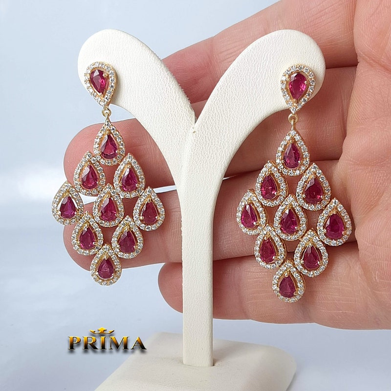 Ruby Earrings - Etsy