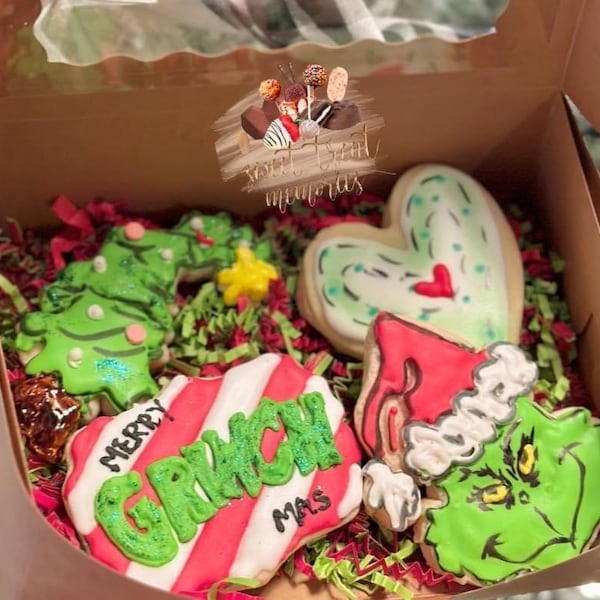 Grinch Christmas Cookies - Etsy