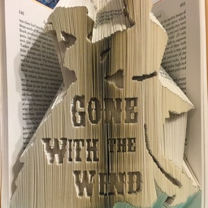 Book Folding Pattern-gone With the Wind-scarlett & Rhett--papercraft ...