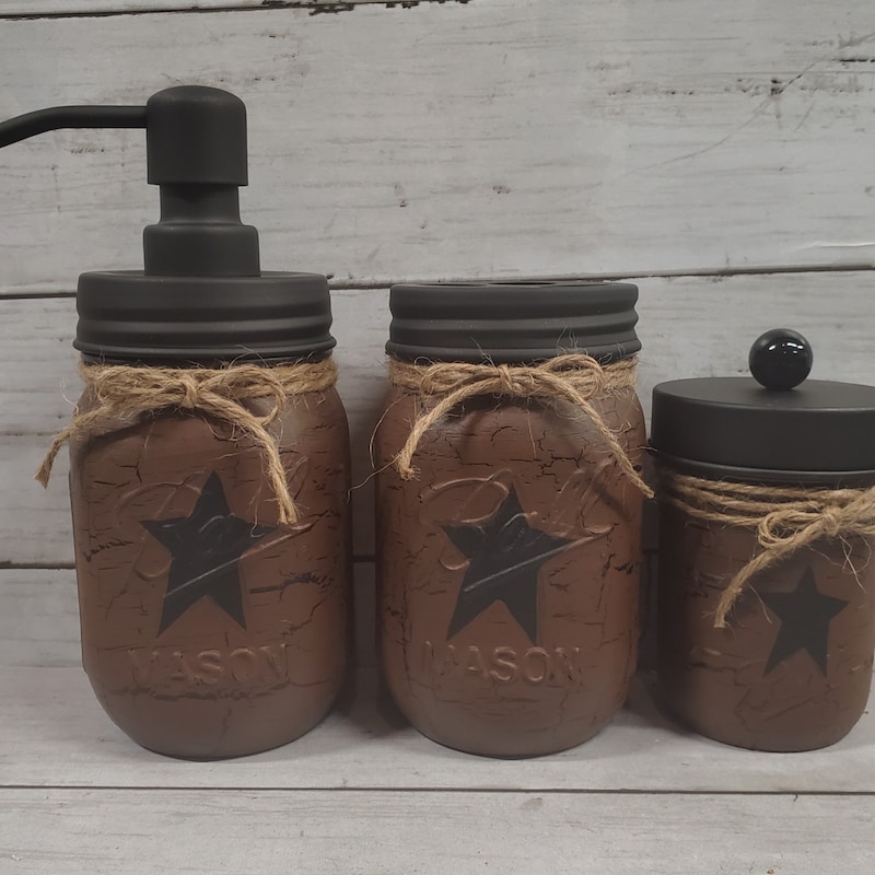 Rustic Bathroom Set - Etsy
