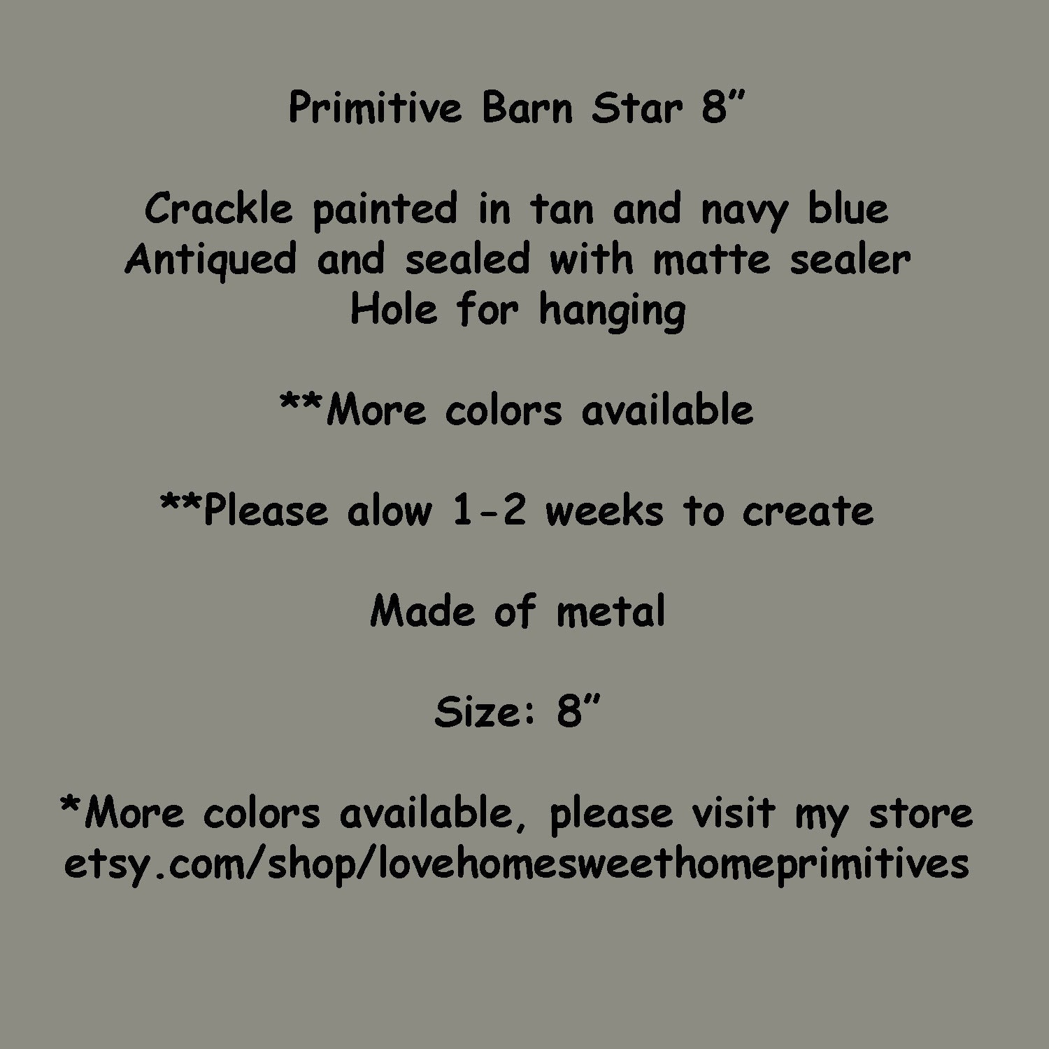 Barn Star Navy Blue 8" Hanging Metal Farmhouse Decor - Etsy