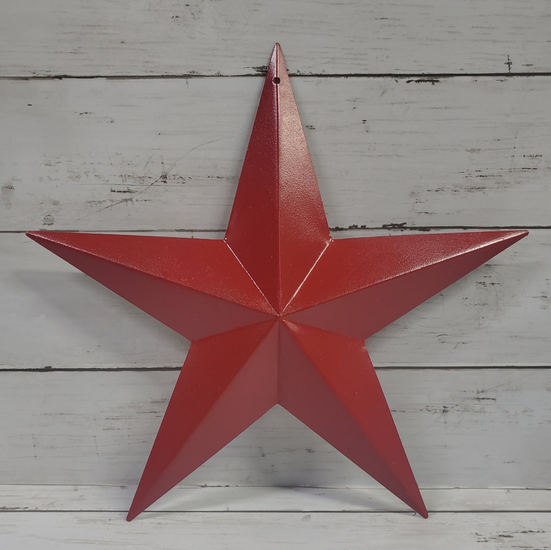 Barn Red Star 12" Hanging Metal Barn Star Farmhouse - Etsy