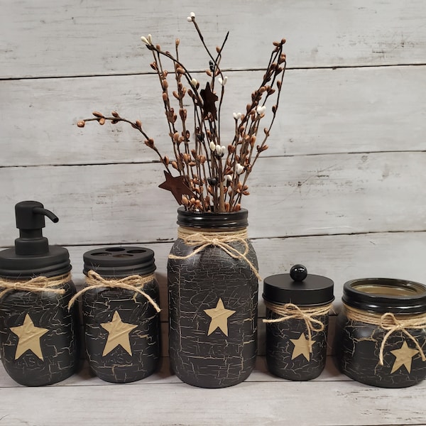 Rustic Bathroom Set - Etsy