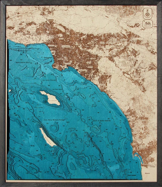 Socal L.A. to S.D. 3D Wood Map - Etsy