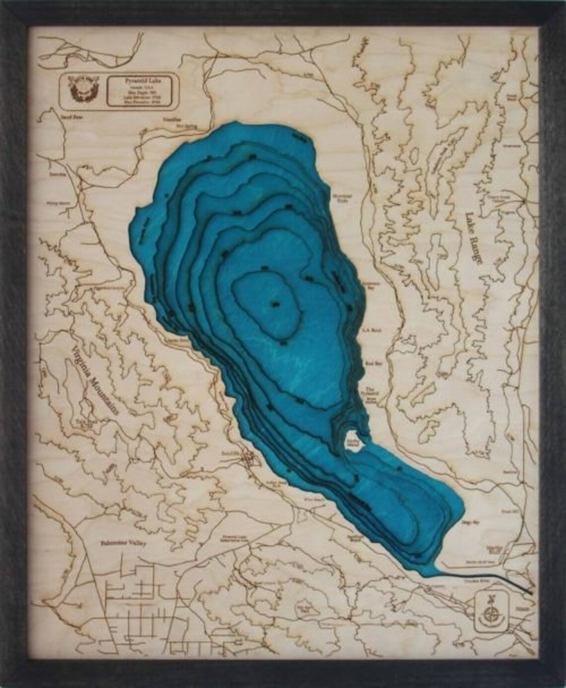 Small Pyramid Lake 3D Wood | Etsy