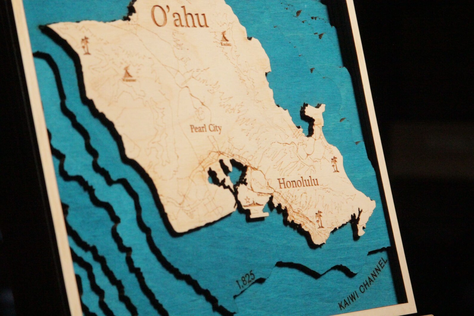 Mini Oahu 3D Wood Map - Etsy