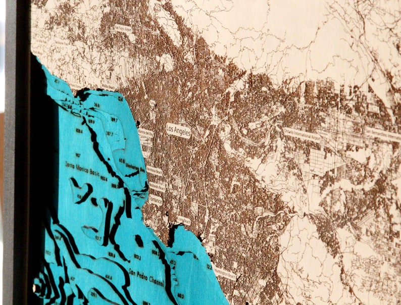 Socal L.A. to S.D. 3D Wood Map - Etsy