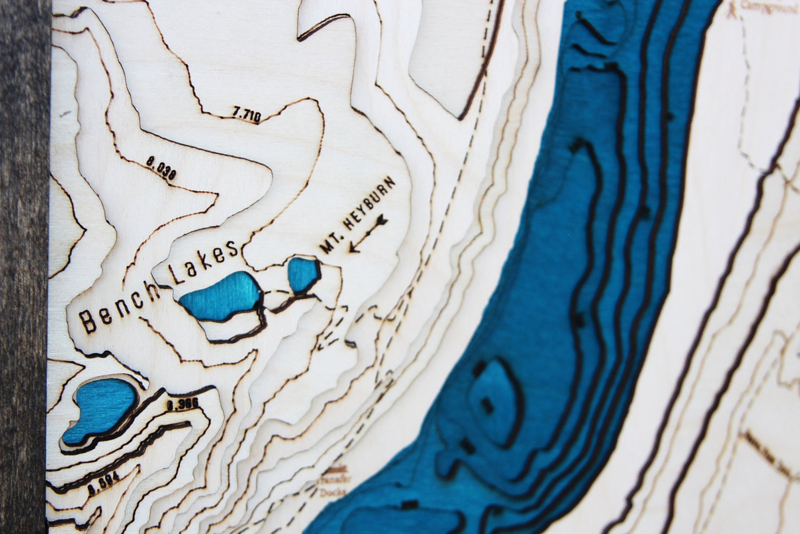 Small Redfish Lake 3-D Wooden Map - Etsy
