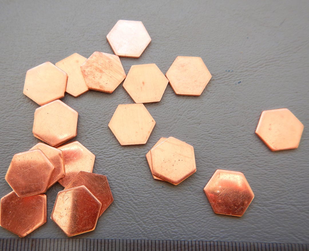 Small Copper Blanks for Stamping or Enameling Hexagon Shapes DS 3035 - Etsy